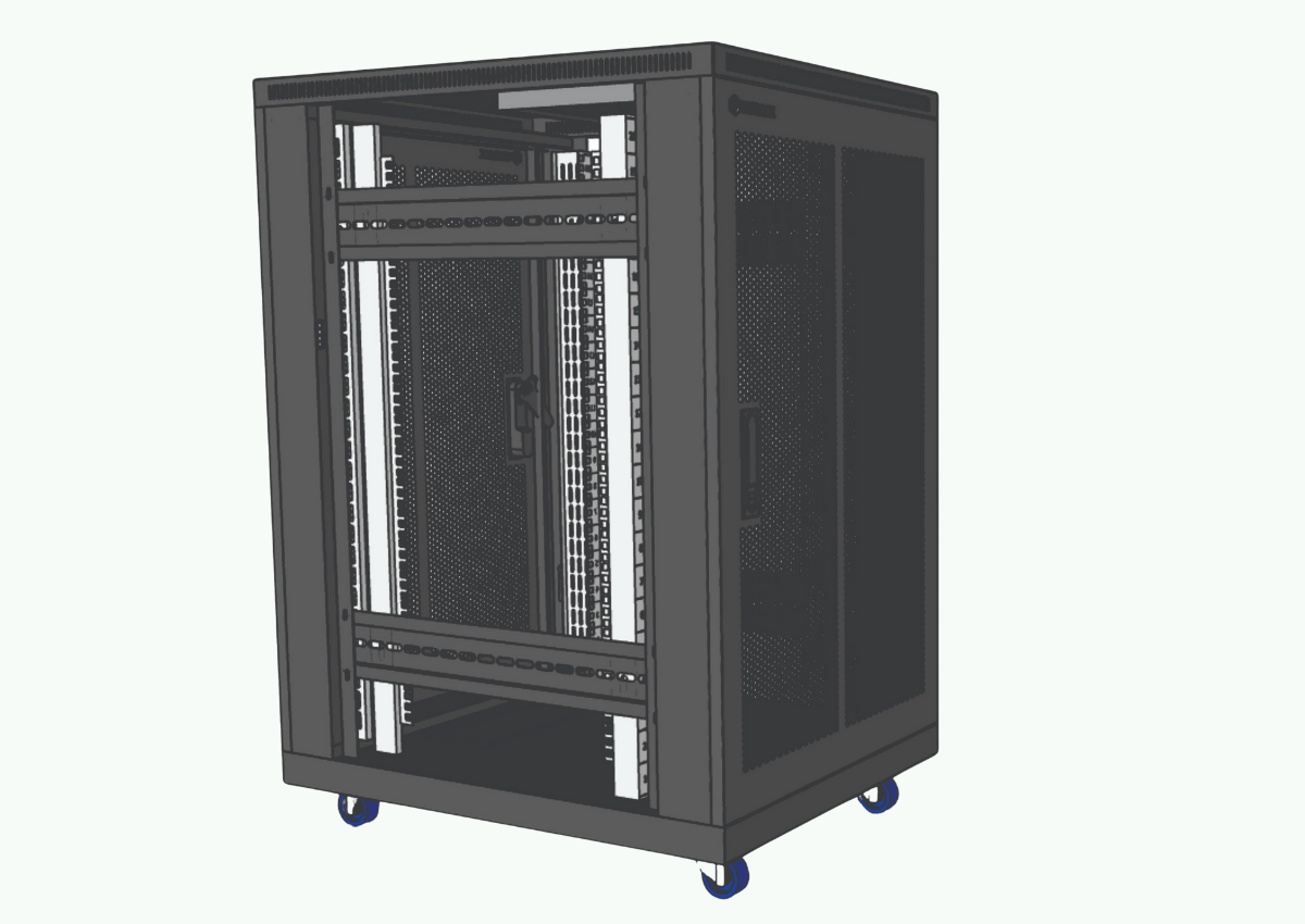 Tủ server 19 inch sâu 800mm có hệ thống làm mát - Tân Quốc Hùng chuyên ...